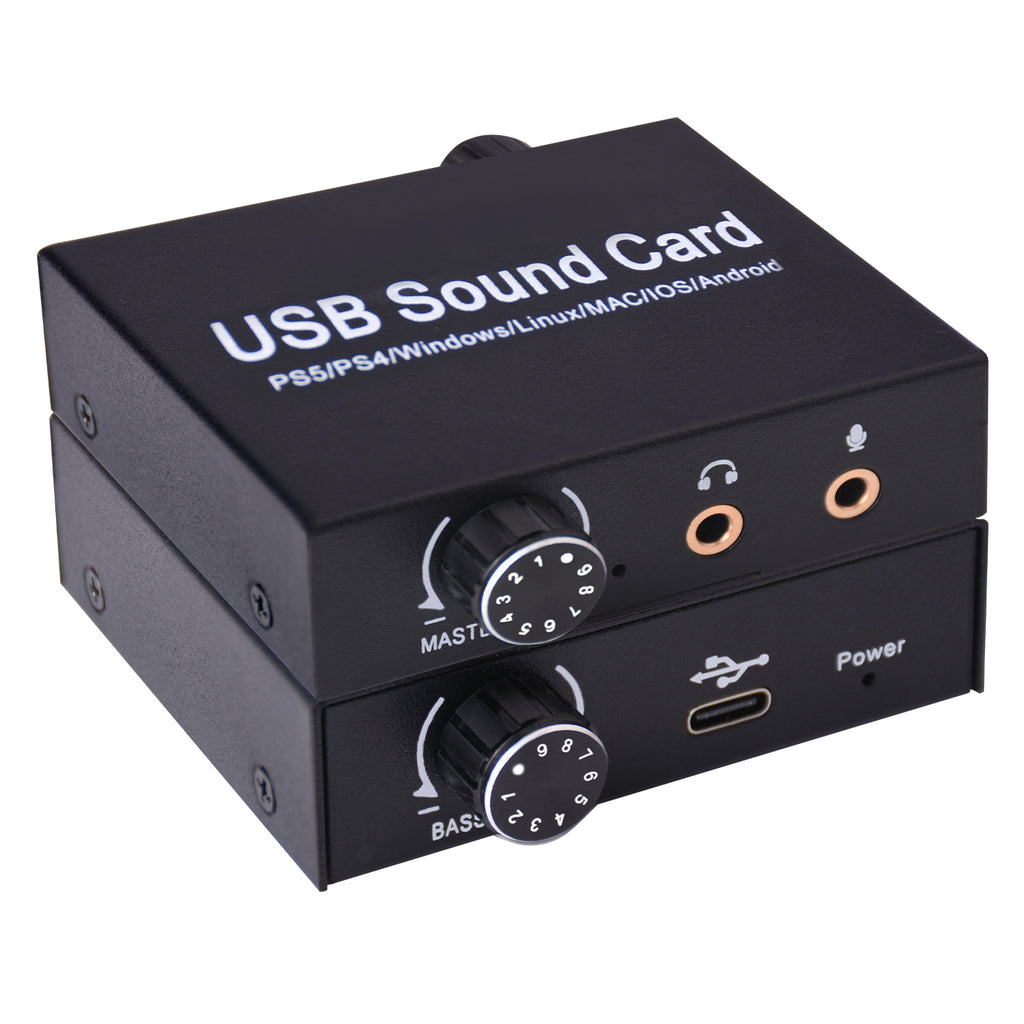 External Sound Card, Tendak USB Audio Adapter with Volume Output and B