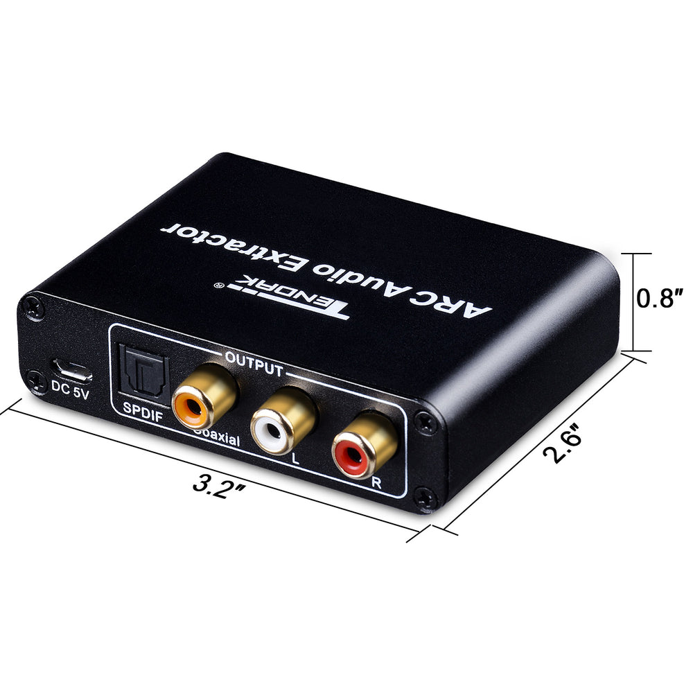 HDMI ARC Adapter, Tendak ARC Audio Extractor with Digital Optical TOSL