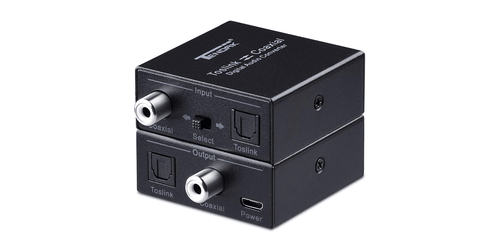 Optical SPDIF Toslink to Coaxial, Coaxial to Optical Adapter| Tendak